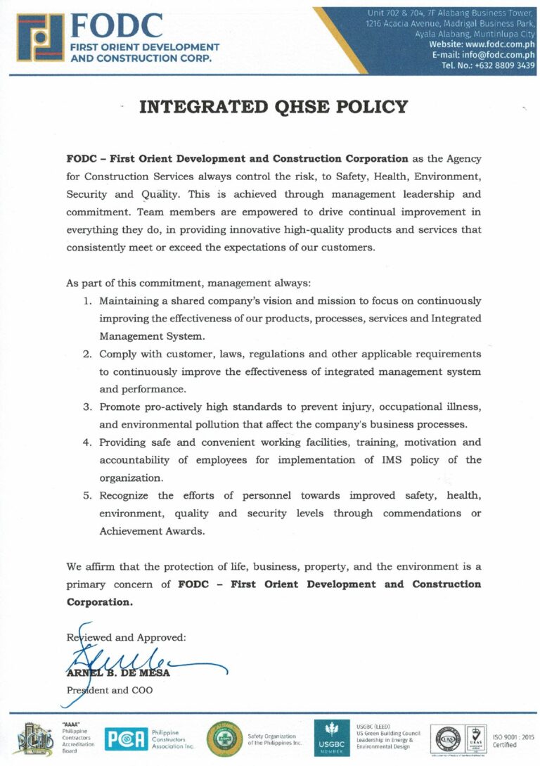 FODC POLICIES – FODC